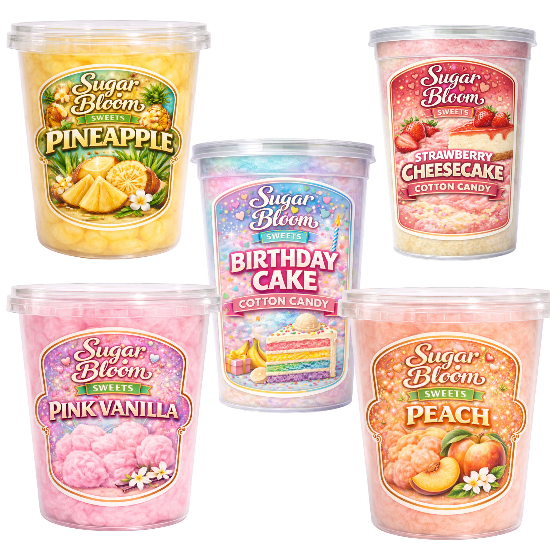 COTTON CANDY TUBS – Sugar Bloom Sweets